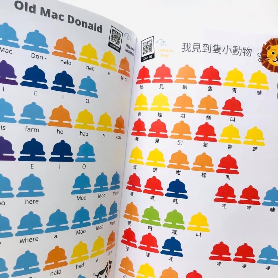 Package B: Rainbow Combined Bells (8 notes) + Rainbow Music Score (Boo ...